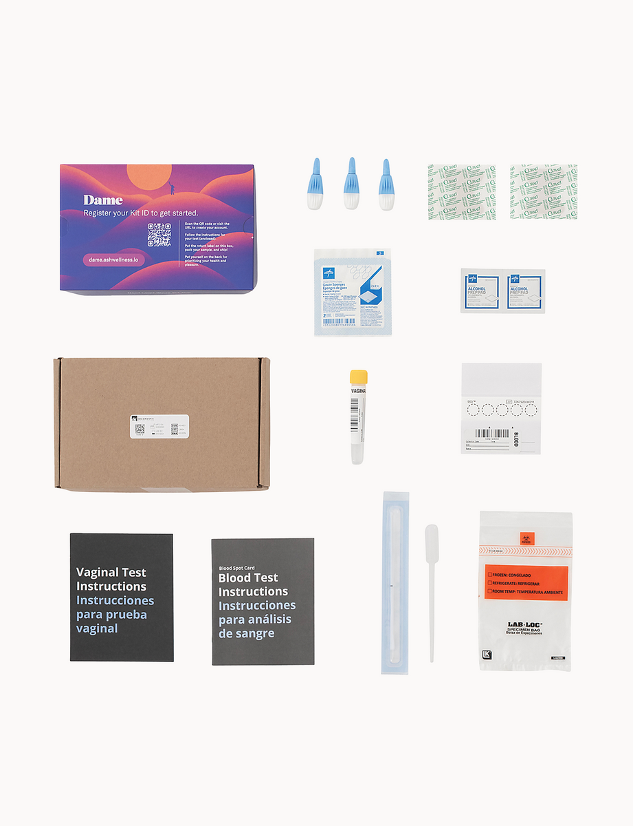 At-home Gonorrhea & Chlamydia, HIV, Syphilis STI Kit (1 Site) | Dame ...