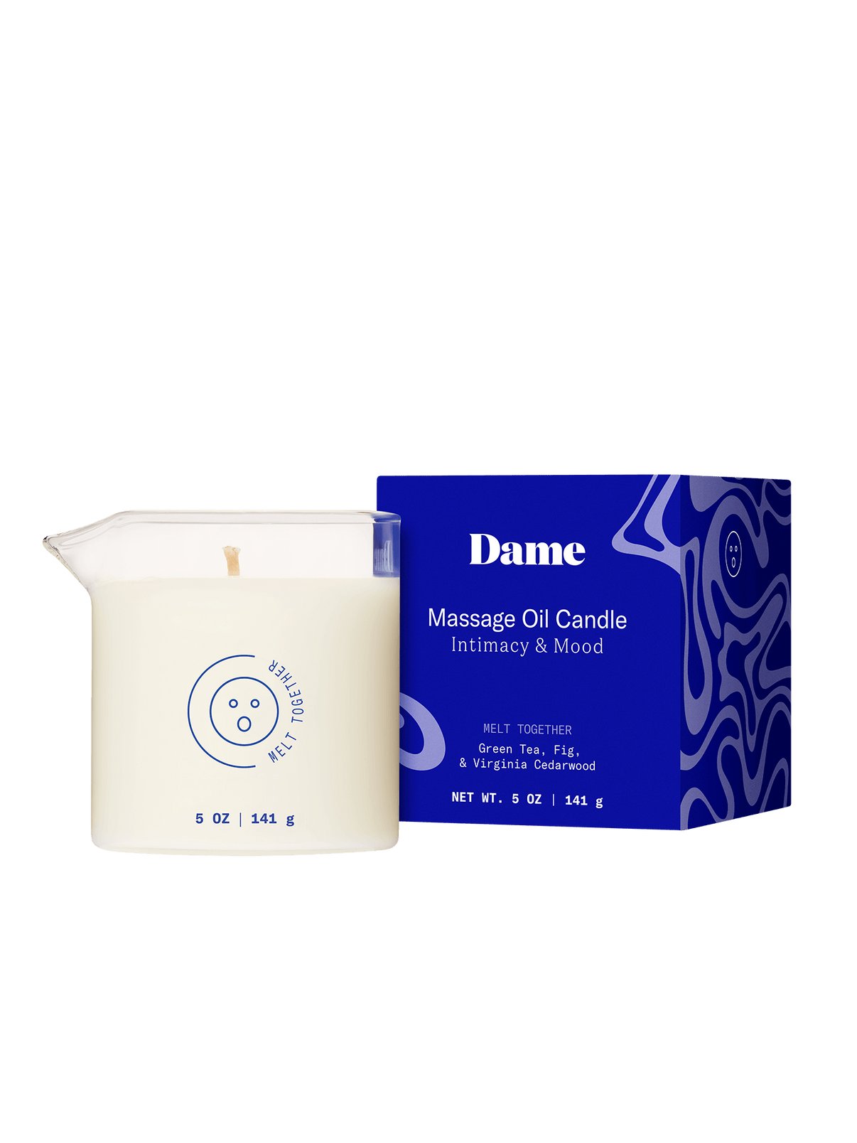 Massage Oil Candle Plant Based Moisturizing Massage Candle Dame Dame Products